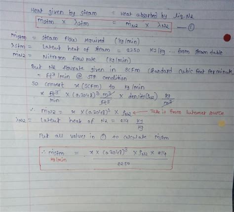 Develop An Excel Spreadsheet To Calculate The Steam Required To Vaporize X Scfm Of Liquid N2