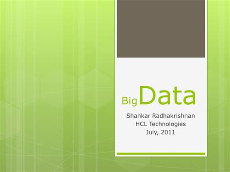 Bigdata Pptx Databases Computer Software And Applications