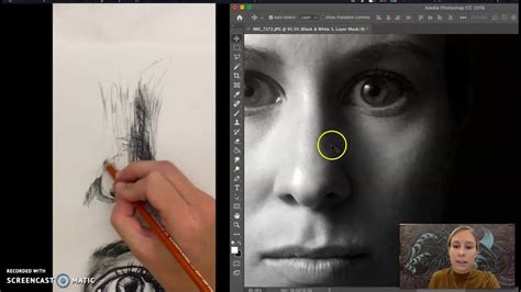 Drawing The Nose Using Cross Hatching Youtube