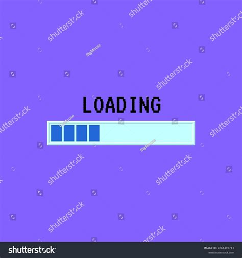 Cartoon Color Pixel Progress Loading Bar Stock Vector Royalty Free Shutterstock