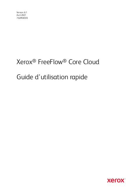 Xerox Freeflow Core Quick Start Guide