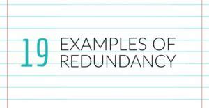 Examples Of Redundancy In English Writers Write