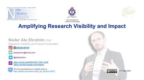 Amplifying Research Visibiamplifying Research Visibility And Impact Pdf Desktop Publishing