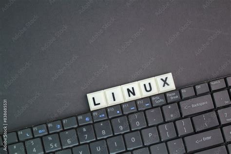 Letters Of The Alphabet With The Word Linux Internet Concept Linux Is