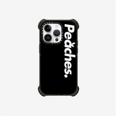 케이스티파이 X 피치스 아이폰 블랙 로고 맥세이프 울트라 임팩트 케이스 클리어 블랙 Casetify Kream