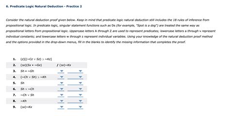 Solved 6 Predicate Logic Natural Deduction Practice 2