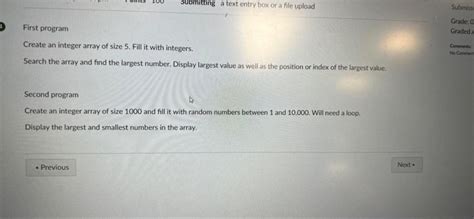 Solved First Program Create An Integer Array Of Size 5 Chegg Com