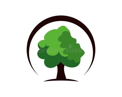 Tree Logo Icon Template Symbol Stock Vector Illustration Of Text Landscape