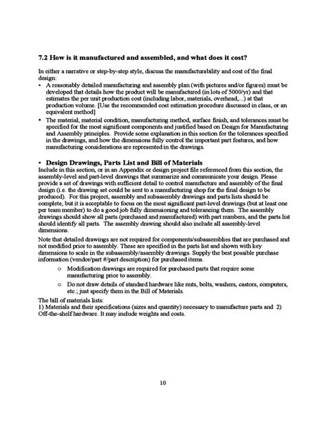 An Example Format For Design Project Reports Free Download