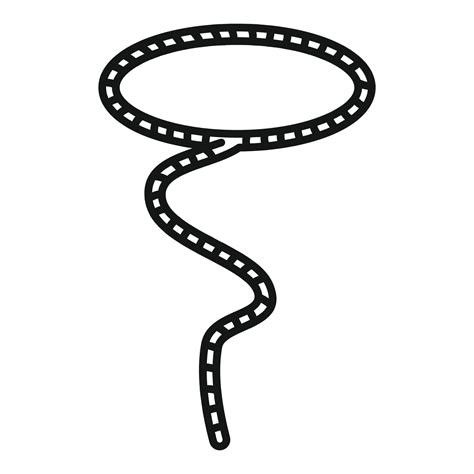 Decoration Lasso Icon Outline Vector Circle Knot 21412102 Vector Art