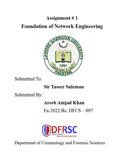 Networking Assignment Areeb Pdf Internet Protocols Data Transmission