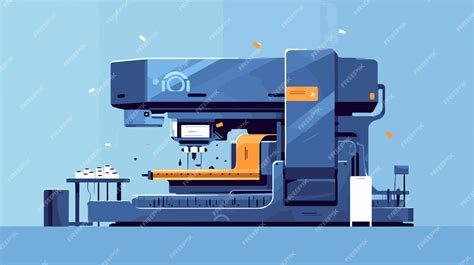 Metal Sheet Forming Process On Press Machine Premium Ai Generated Vector