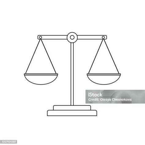 비늘 계량 도구 흰색 배경에 검은 색의 평평한 색상 벡터 일러스트 아이콘 디자인 장식 실험실에 대한 스톡 벡터 아트 및 기타 이미지 Istock