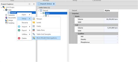 Setting Up Block Model Interrogations Micromine Spry