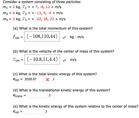 Solved Consider A System Consisting Of Three Particles M1