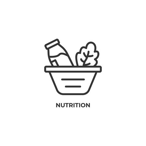 Vector Sign Of Nutrition Symbol Is Isolated On A White Background Icon