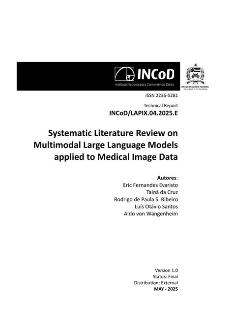 Pdf Systematic Literature Review On Multimodal Large Language Models Applied To Medical Image Data