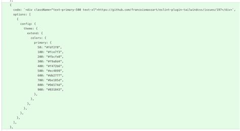 BUG The Extended Colors Give No Custom Classes Eslint Warning But
