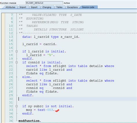 Dynamic Call To Fm With Parameter Table Sapcodes