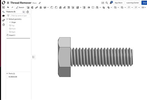Featurescript For Removing Threads From Imported Parts — Onshape