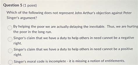 Solved Question 5 1 ﻿point Which Of The Following Does Not