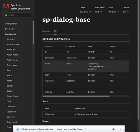 Docs Convert Api Table To Use · Issue 2863 · Adobespectrum Web