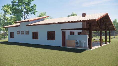 P3i Casa Para Sítio Com 3 Quartos E Varanda Invertido Vgprojetos