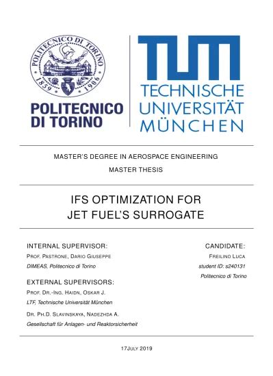 Kerosene Types Ifs Optimization For Jet Fuels Surrogate
