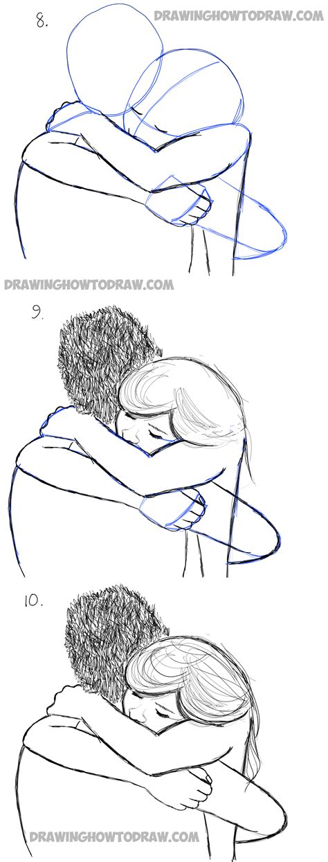 People Hugging Drawing How To Draw People Hugging Step By Step Eroppa