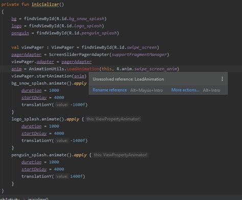 Java Error Unresolved Reference Loadanimation Stack Overflow