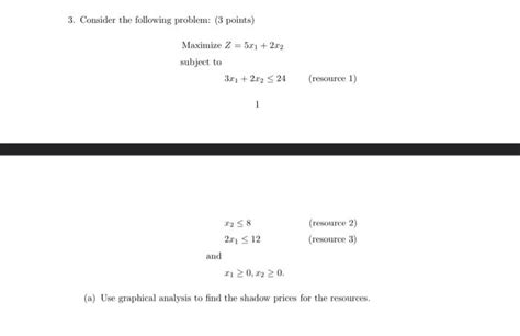 solved 3 consider the following problem 3 points