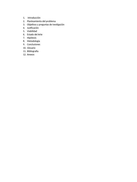 Estructura De La Tesis Pdf
