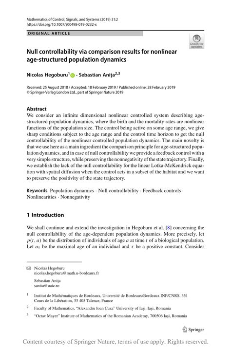 Null Controllability Via Comparison Results For Nonlinear Age Structured Population Dynamics