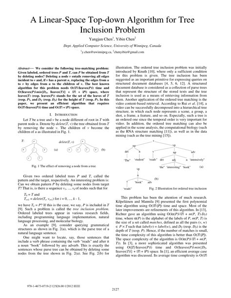 Pdf A Linear Space Top Down Algorithm For Tree Inclusion Problem