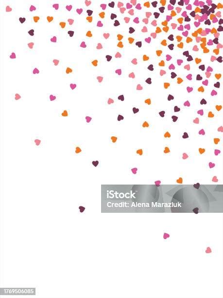 밝은 마음 색종이 코너 프레임 흰색 배경 발렌타인 데이 배너 템플릿 텍스트를 위한 공간입니다 그림 2월에 대한 스톡 벡터 아트 및 기타 이미지 Istock