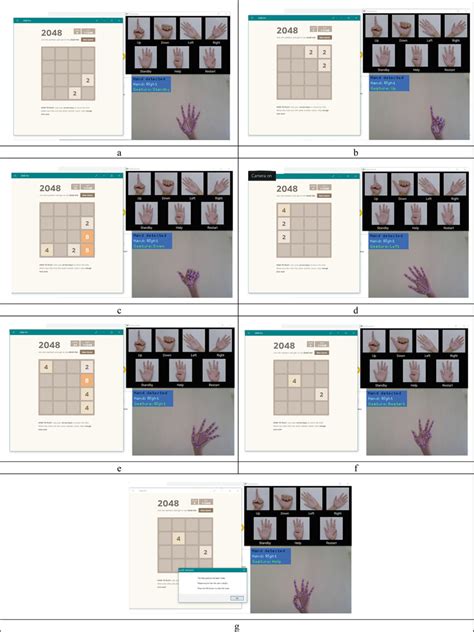 User Interface Of The Developed Hand Gesture Controlled Game For Hand