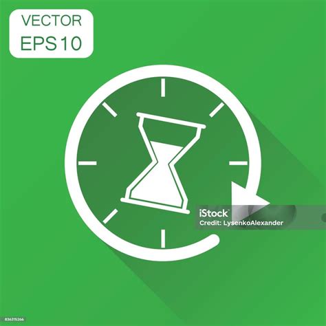 De Pictogram Van De Sandglass Van De Tijd Business Concept Klok