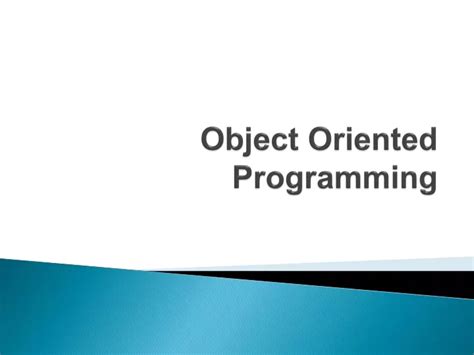 Ppt Object Oriented Programming Powerpoint Presentation Free Download Id9397799