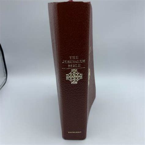 The Jerusalem Bible 1966 Red Bonded Doublebay Imitation Leather Vintage