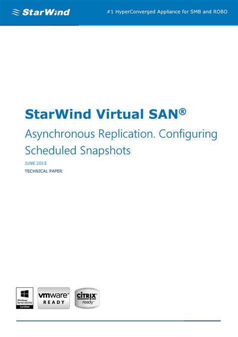 Asynchronous Replication From Starwind
