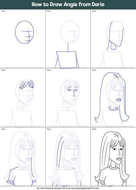 How To Draw Angie From Daria Daria Step By Step DrawingTutorials101 Com
