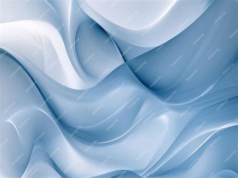 Abstract Fluid Blue Wave Design With Soft Gradients And Smooth Curves Creating A Calm Minimalist