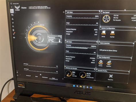 Armoury Crate Stopped Working Showing 0 Degrees Laptop Spcs I5 10th Gen Gtx 1650 Was Playing