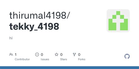 Github Thirumal4198tekky4198 Hi