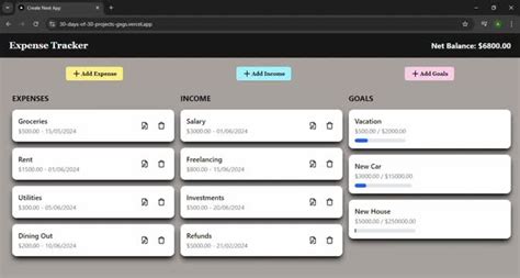Alishba Moin On Linkedin 30dayschallenge Nextjs React Day15 Expensetracker