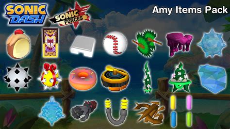 Sonic Dash Forces Amy Items Pack Xps Fbx By 972otev On Deviantart