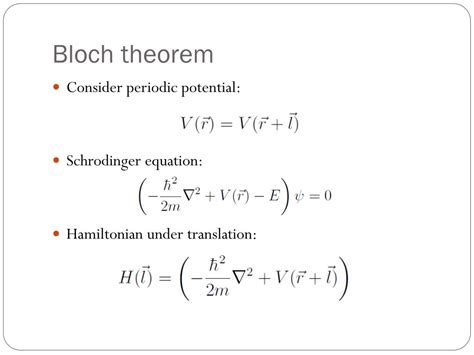 bloch theorem