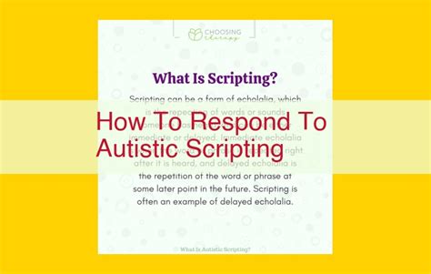 Responding To Autistic Scripting A Guide For Parents And Educators