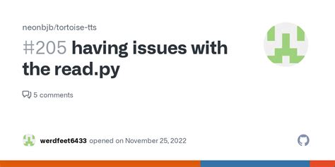 Having Issues With The Read Py Issue Neonbjb Tortoise Tts GitHub