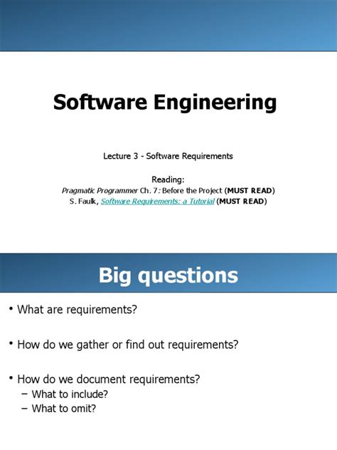 Lecture 03 Requirements Pdf Computing Software Engineering